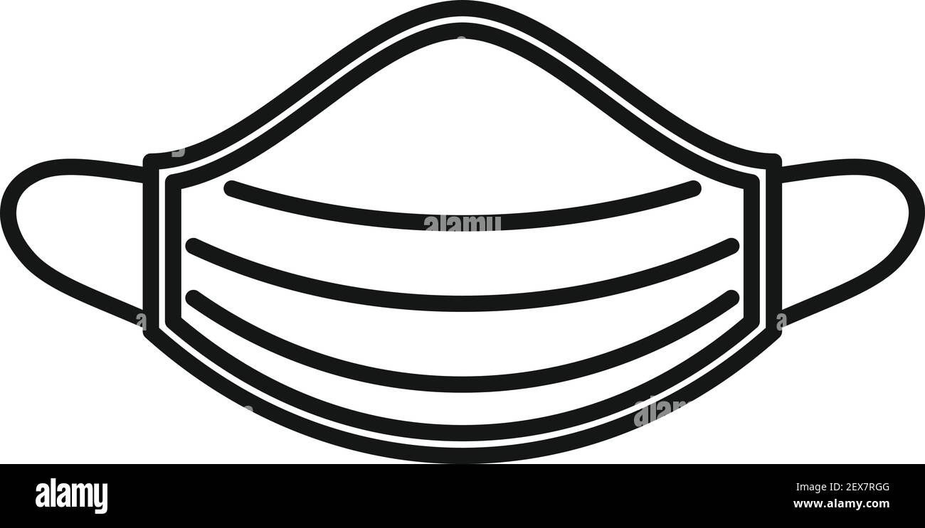Surgical medical mask icon, outline style Stock Vector Image & Art - Alamy