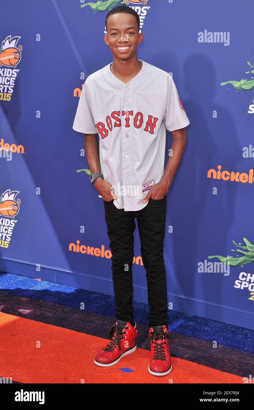 Coy Stewart arrives at the Nickelodeon's Kids' Choice Sports 2015 held ...