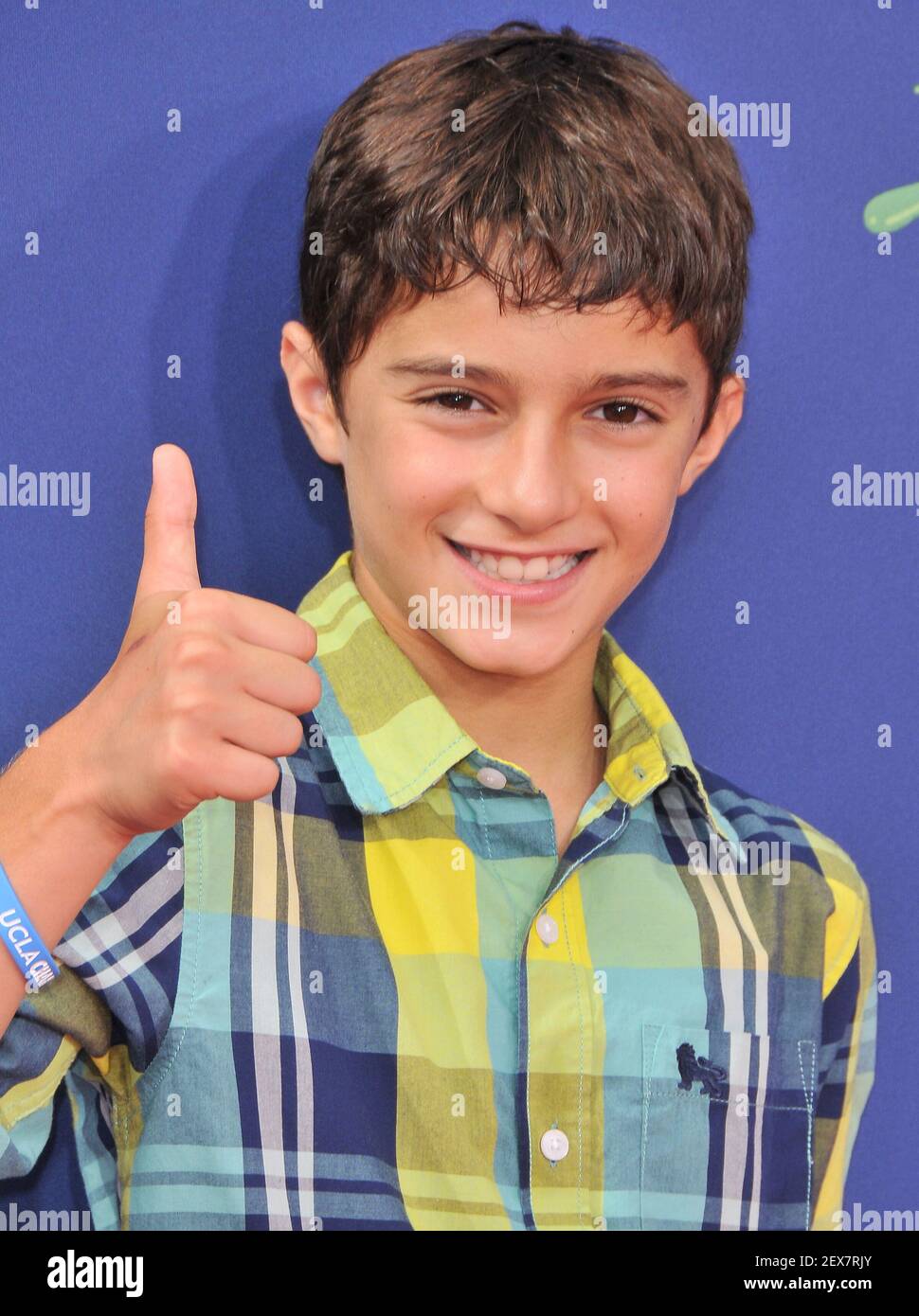 Ezra Frech arrives at the Nickelodeon's Kids' Choice Sports 2015 held ...
