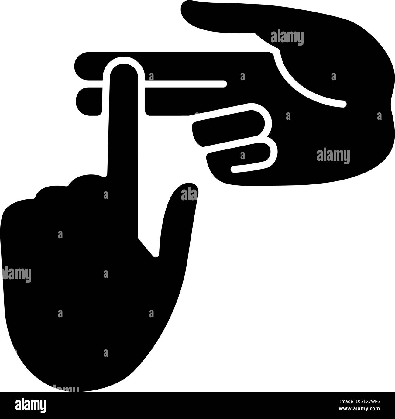 Counting on fingers black glyph icon Stock Vector Image & Art - Alamy