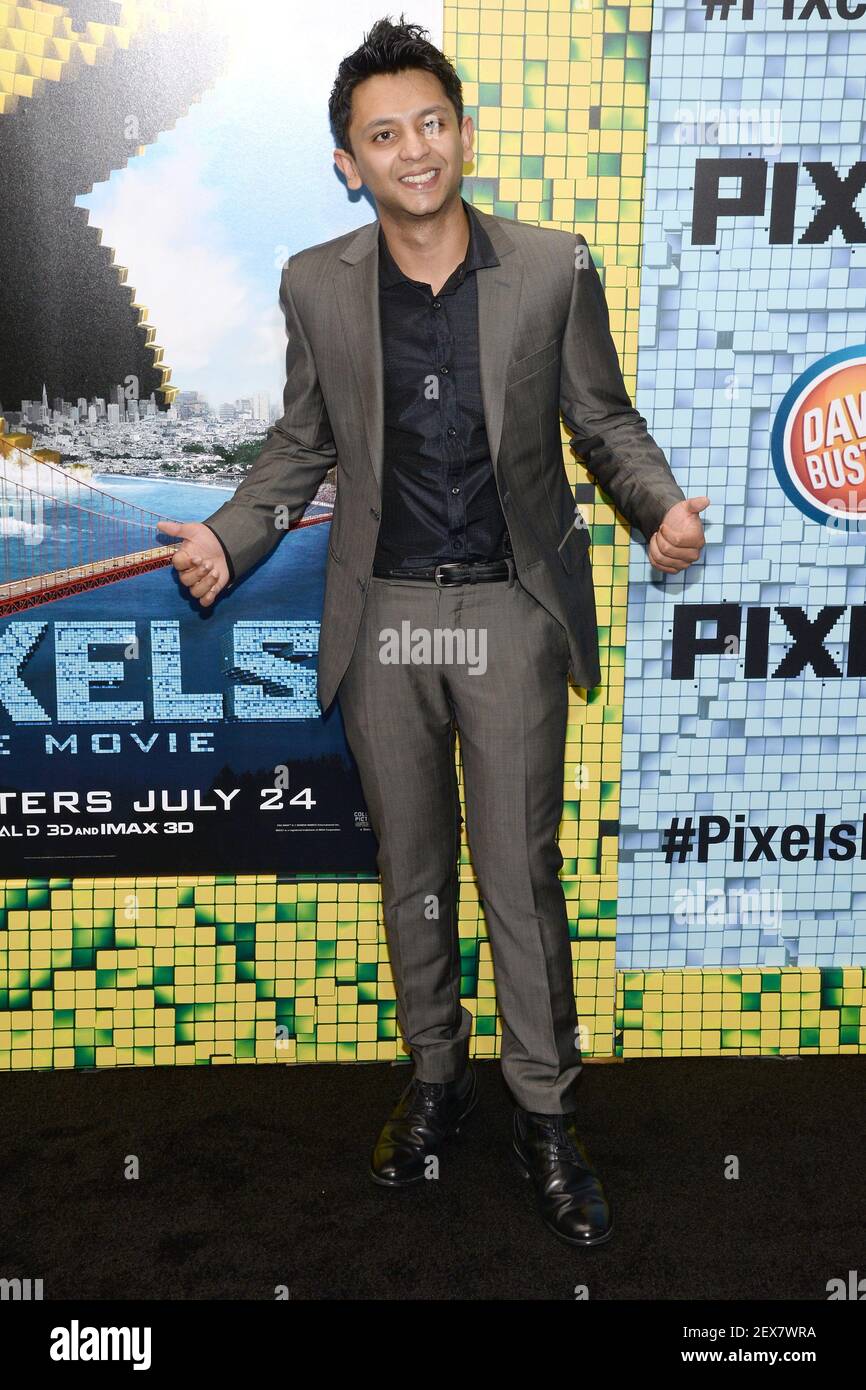 Actor Ron Mustafaa attends the 'Pixels' New York Premiere at the Regal ...