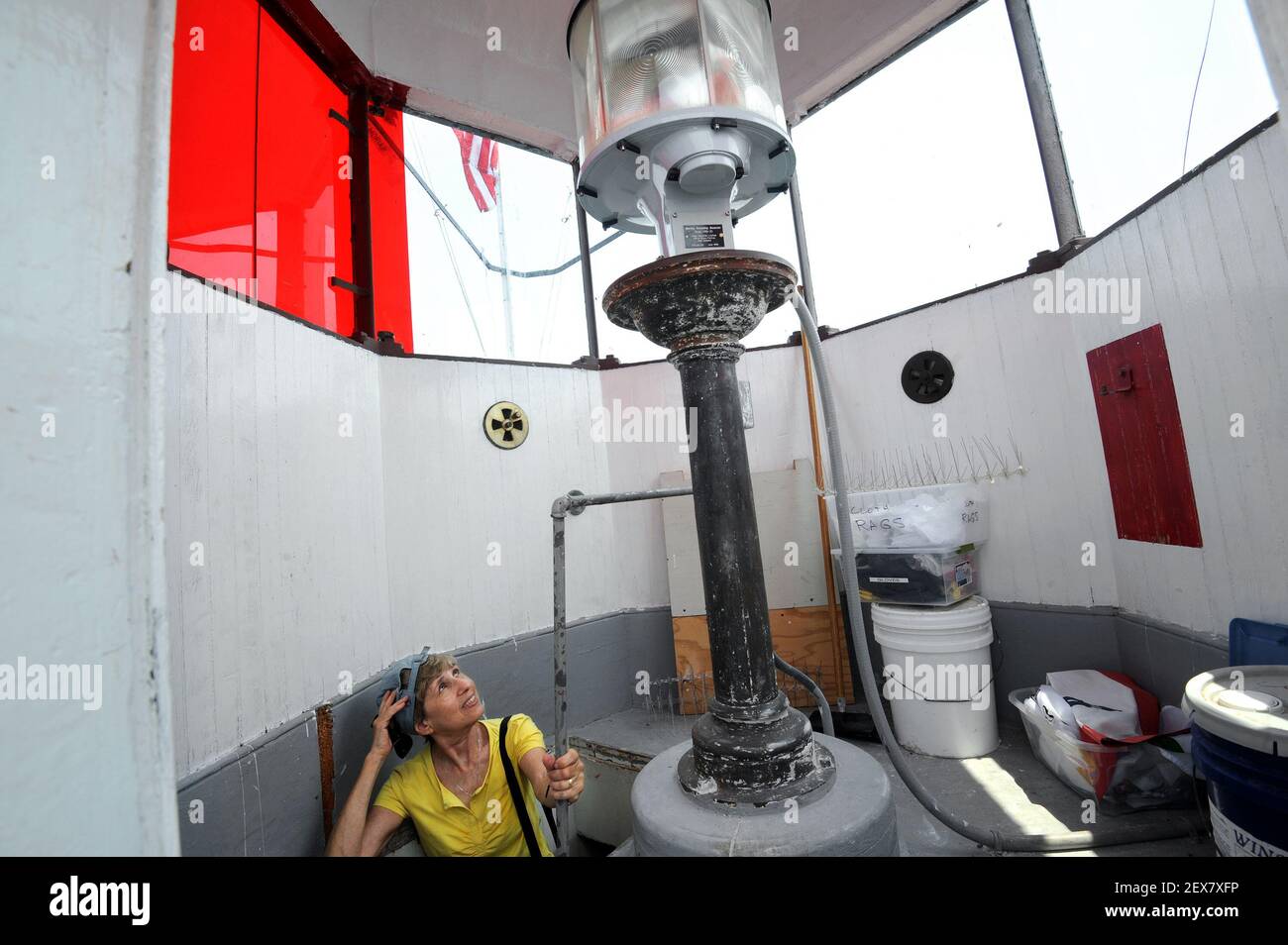 Susan Chidakel visits the lantern room on the top floor of the Thomas ...