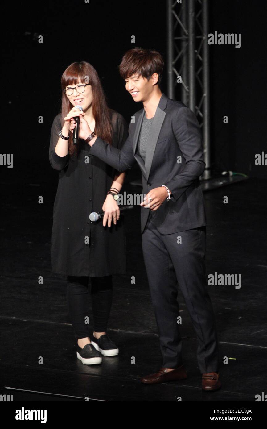 Jae-lim Song attends a conference for fans in Taipei, Taiwan, China on ...