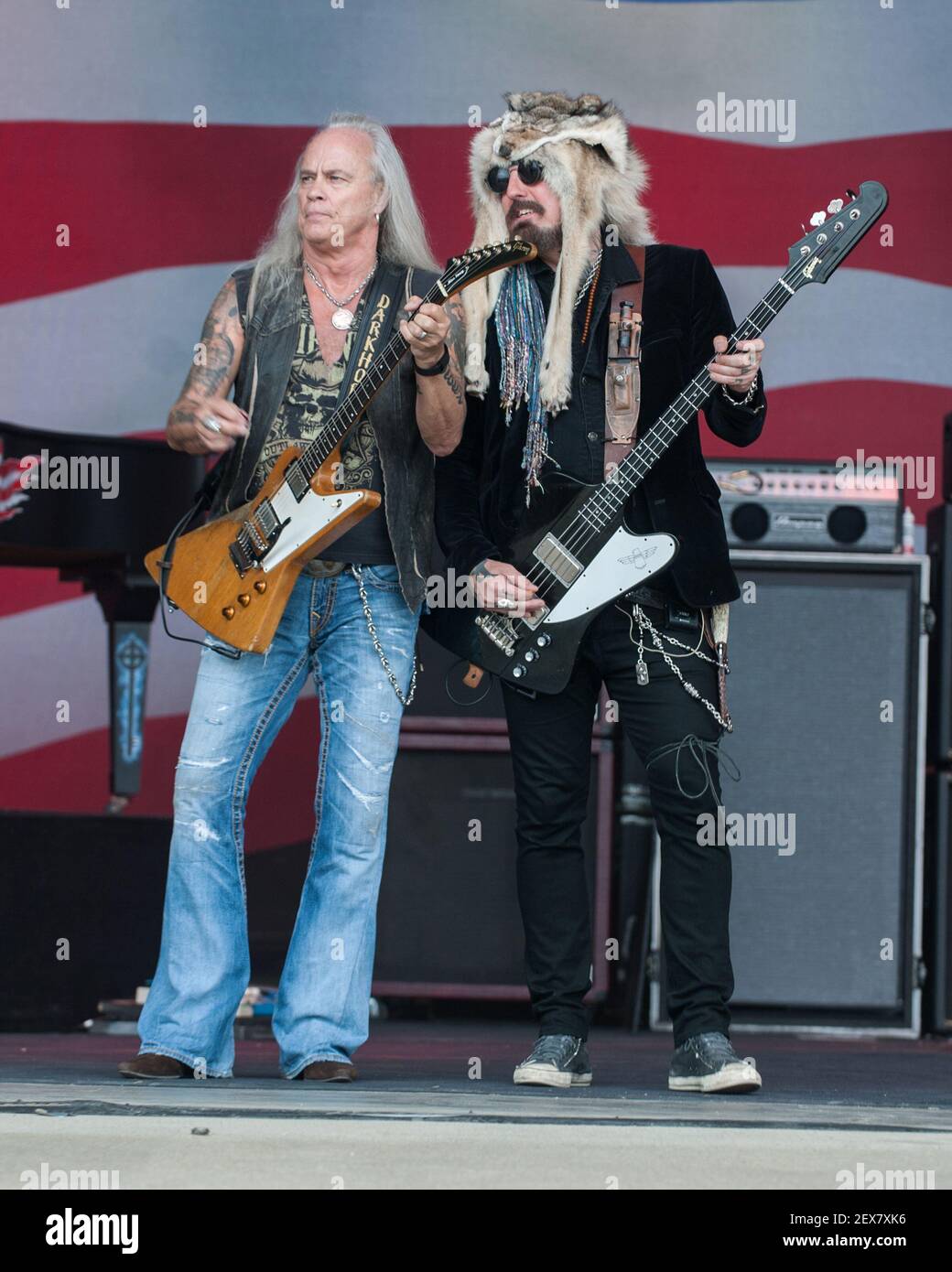 19 July 2015 - Morristown, Ohio - Guitarist RICKEY MEDLOCKE and bassist ...