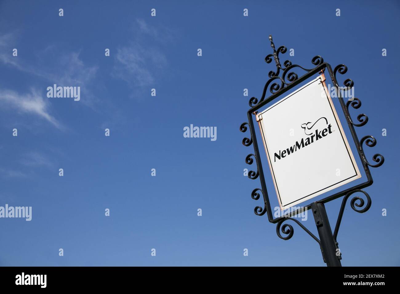 A logo sign outside of the headquarters of the NewMarket Corporation in ...