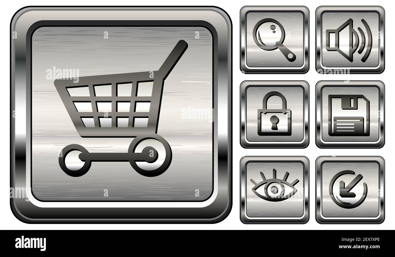 Icons in grey Stock Photo - Alamy