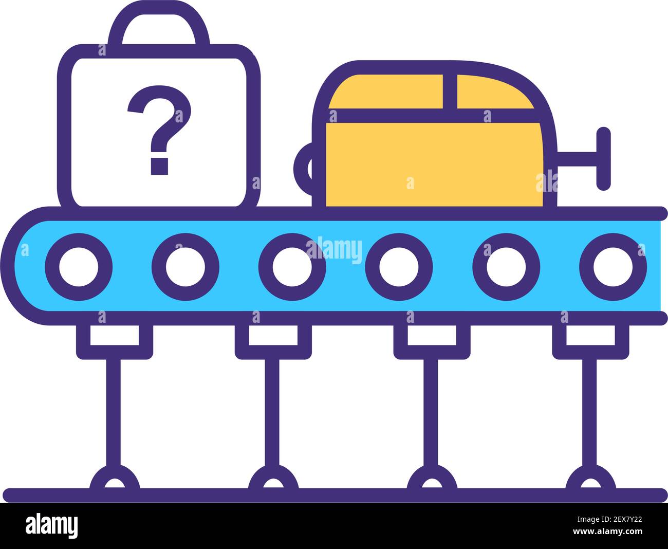 Security checkpoint procedure RGB color icon Stock Vector Image & Art ...
