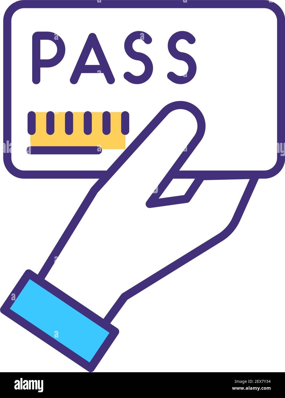 Id card flat color Cut Out Stock Images & Pictures - Alamy