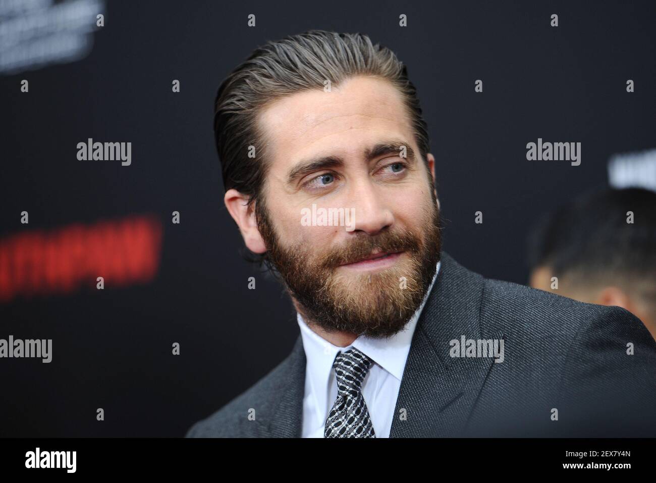 Actor Jake Gyllenhaal attends the "SouthPaw" premiere at the AMC Loews ...