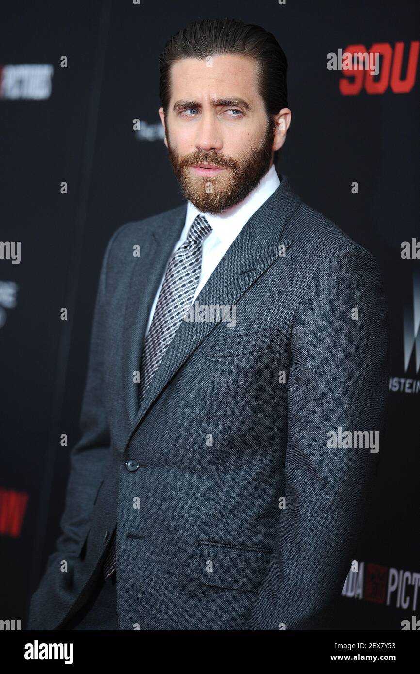 Actor Jake Gyllenhaal attends the "SouthPaw" premiere at the AMC Loews ...
