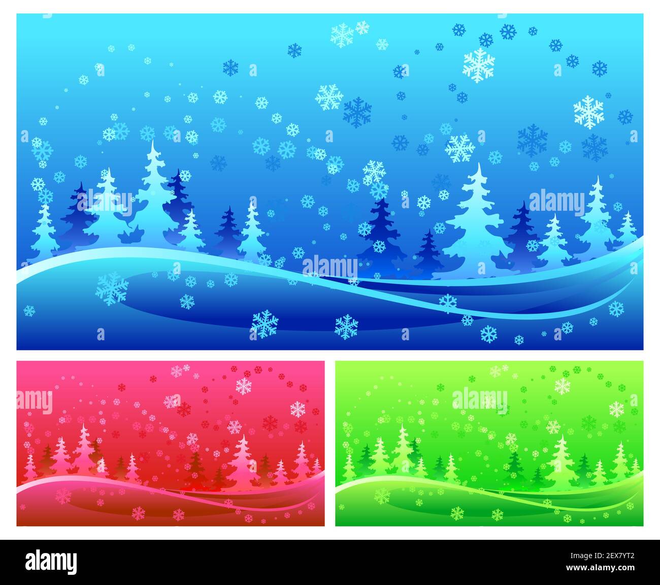 Vector illustration christmas scene Cut Out Stock Images & Pictures - Alamy