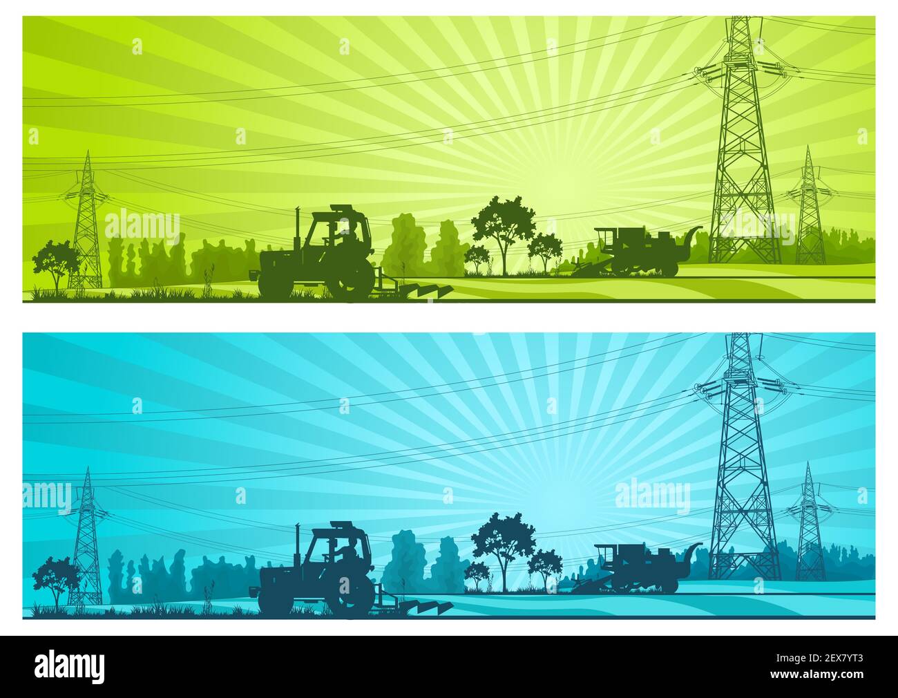 Rice field landscape Cut Out Stock Images & Pictures - Alamy