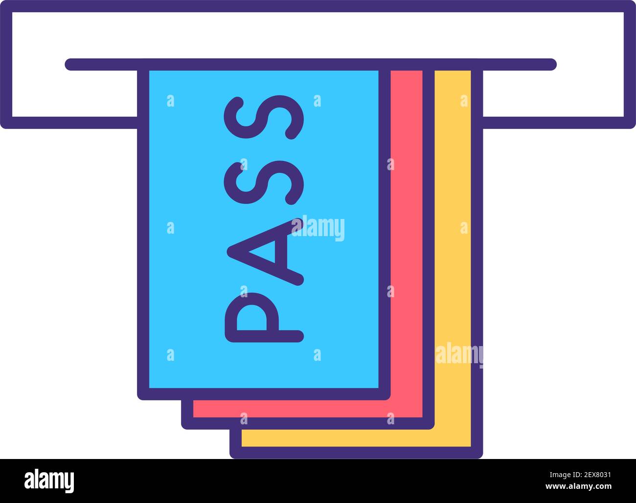 Printing boarding pass Stock Vector Images - Alamy