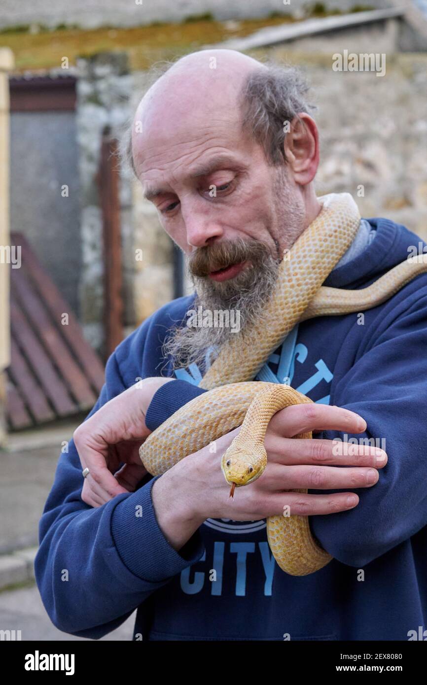 24 Februaryb 2021. Burghead, Moray, Scotland, UK. This is David David ...