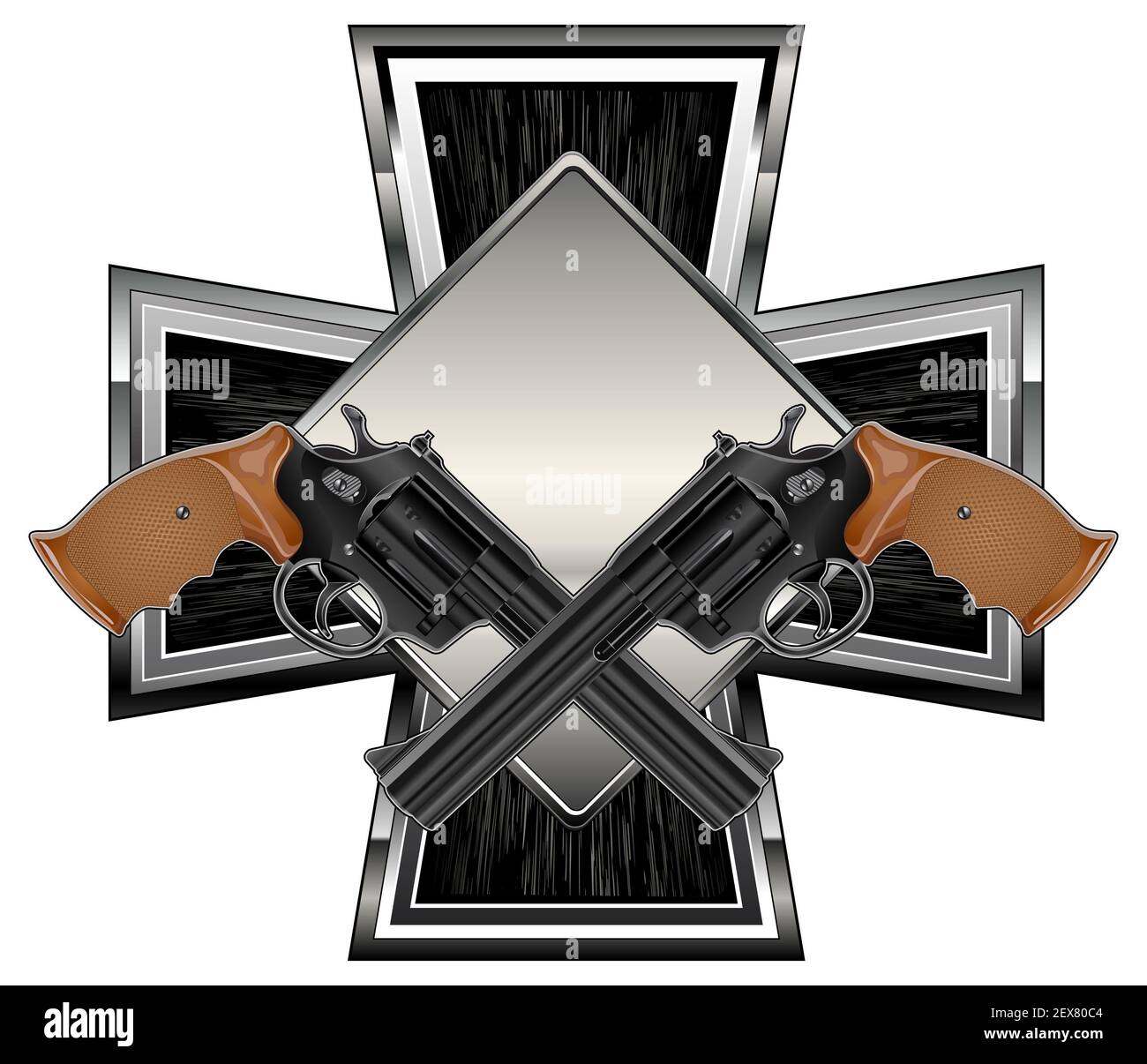 Crossed Gun Clip Art