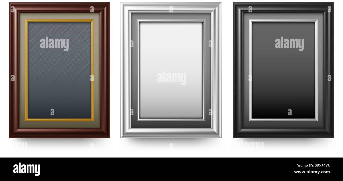 Three picture frames Cut Out Stock Images & Pictures - Alamy