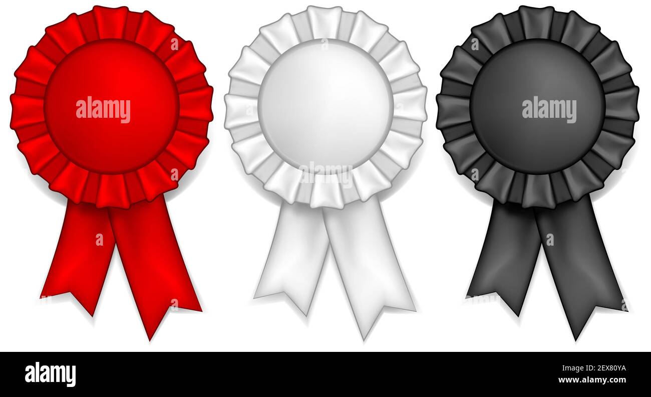 Three award ribbons Stock Photo - Alamy