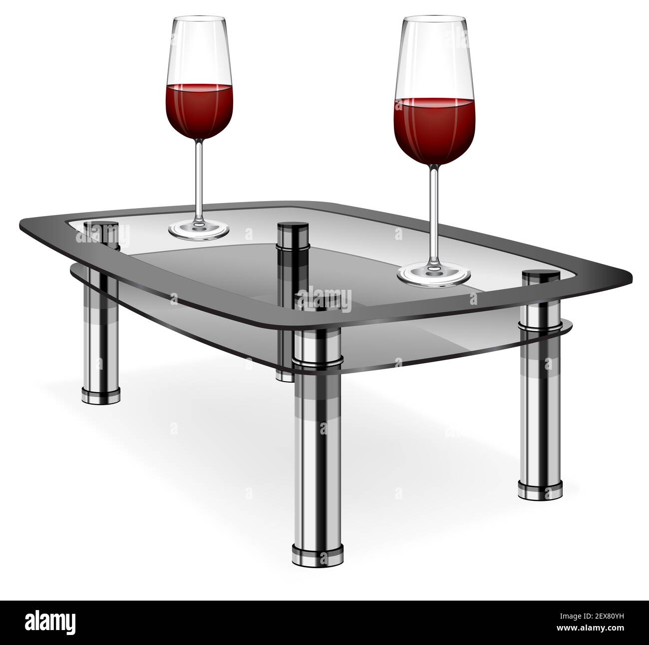 Wine glasses on table Stock Photo - Alamy