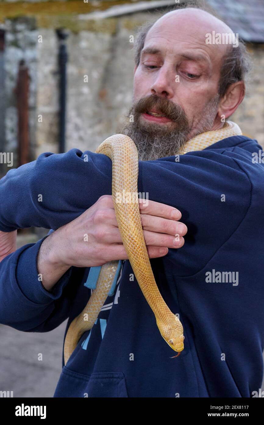 24 Februaryb 2021. Burghead, Moray, Scotland, UK. This is David David ...