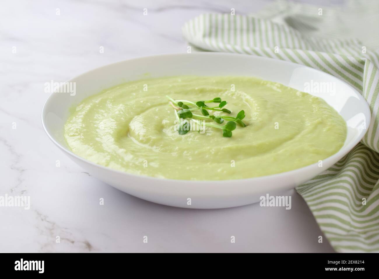 Classic french chilled cream soup vichyssoise - warm or cold potato ...
