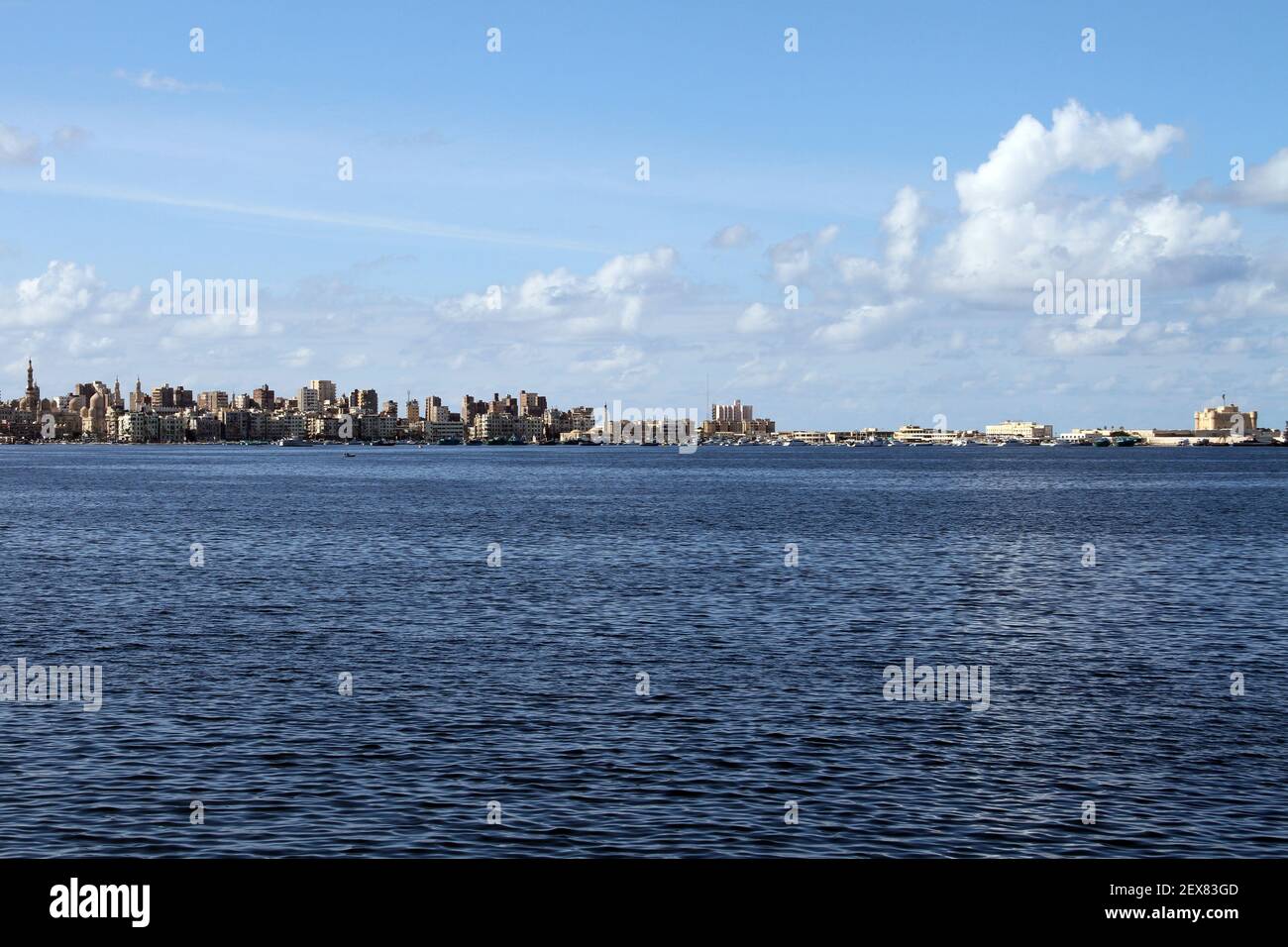 Alexandria waterfront. Egypt, a country linking northeast Africa with ...