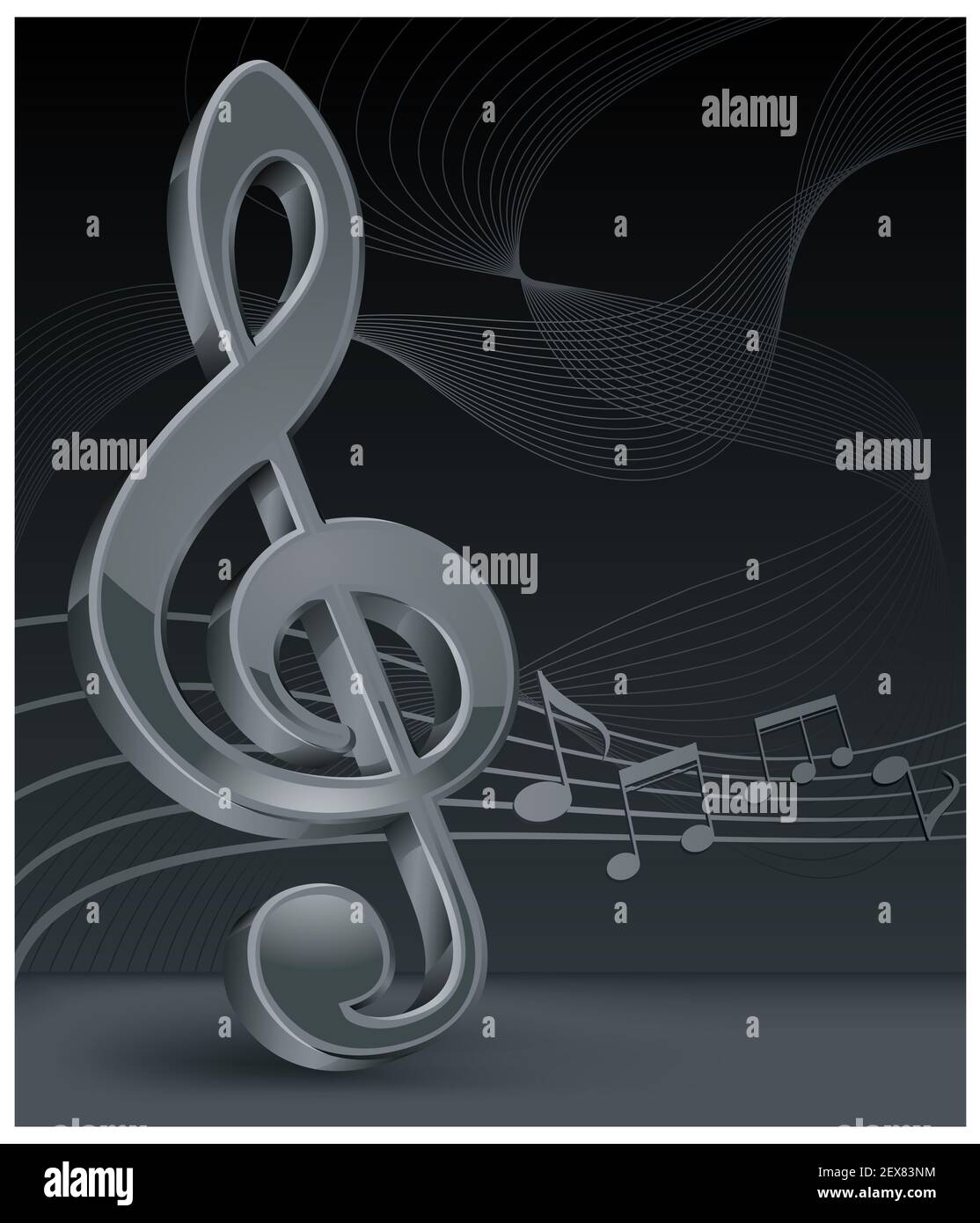 Black treble clef on Cut Out Stock Images & Pictures - Alamy