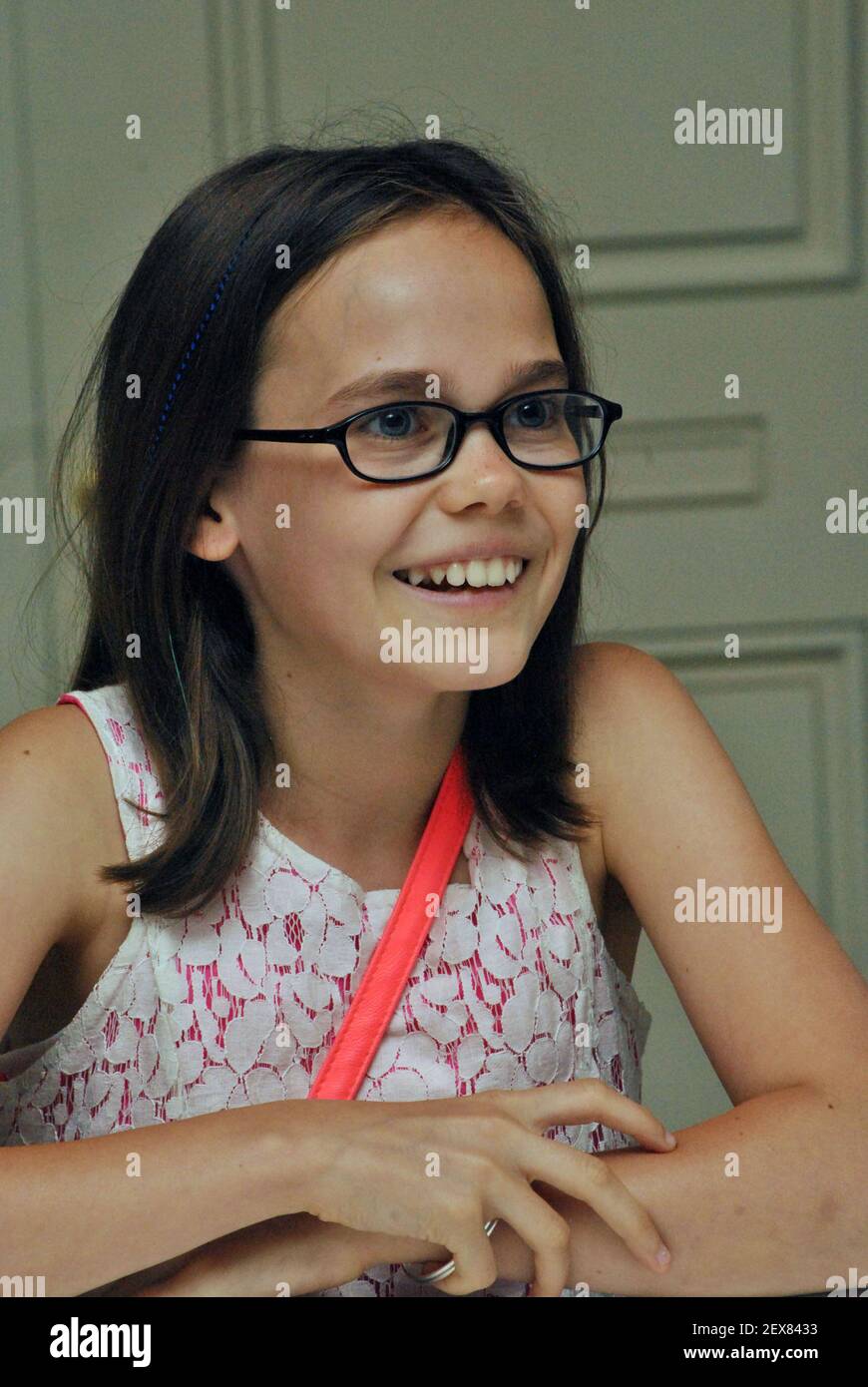 Oona Lawrence at the Hollywood Foreign Press Association press ...