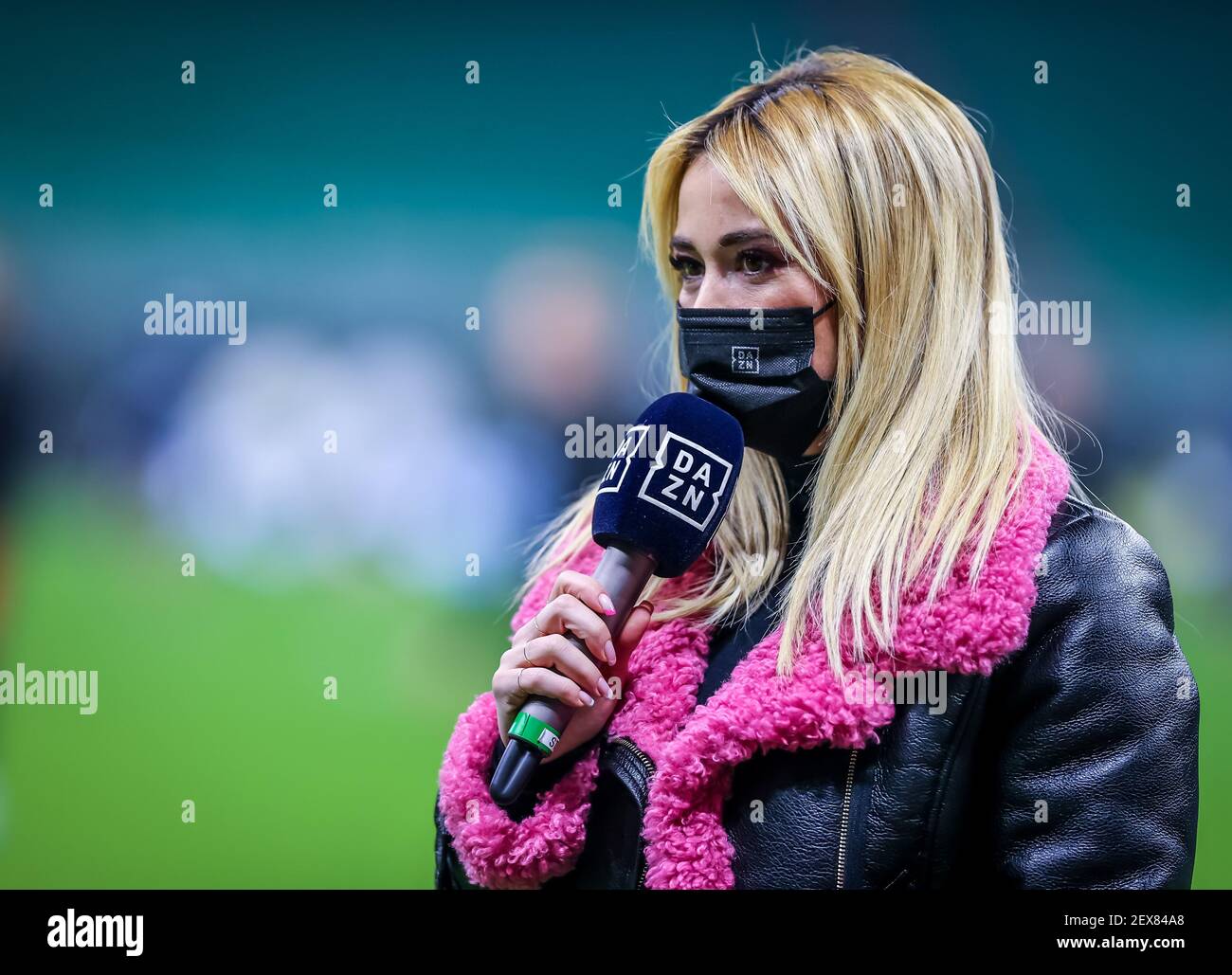 Diletta Leotta of DAZN Italia during AC Milan vs Udinese Calcio ...