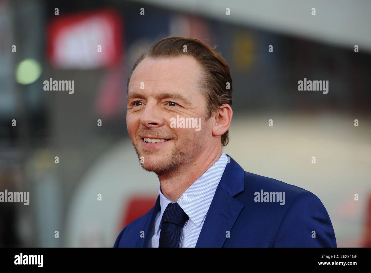 Actor Simon Pegg attends the "Mission Impossible: Rogue Nation!" US ...
