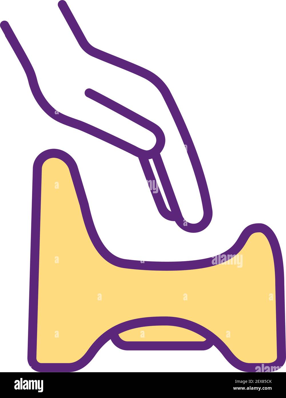 Baby potty training RGB color icon Stock Vector Image & Art - Alamy