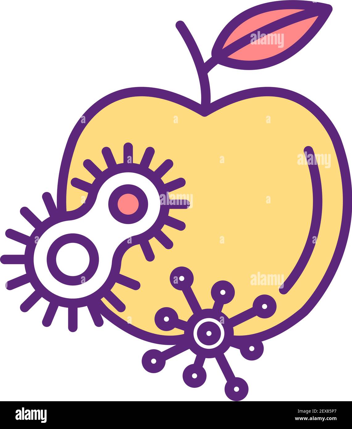 Dirty food RGB color icon Stock Vector Image & Art - Alamy