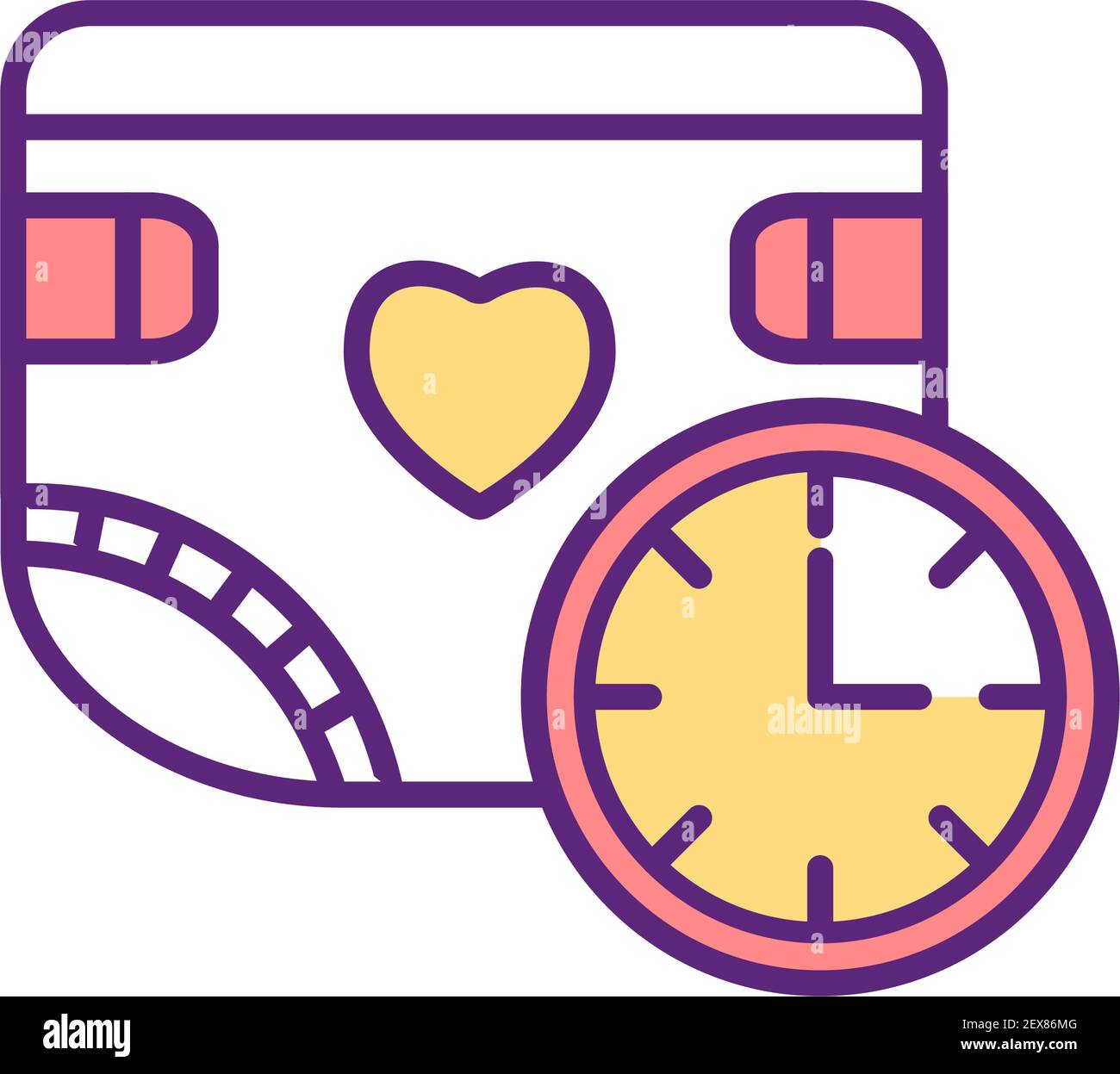 Baby diapers RGB color icon Stock Vector Image & Art - Alamy