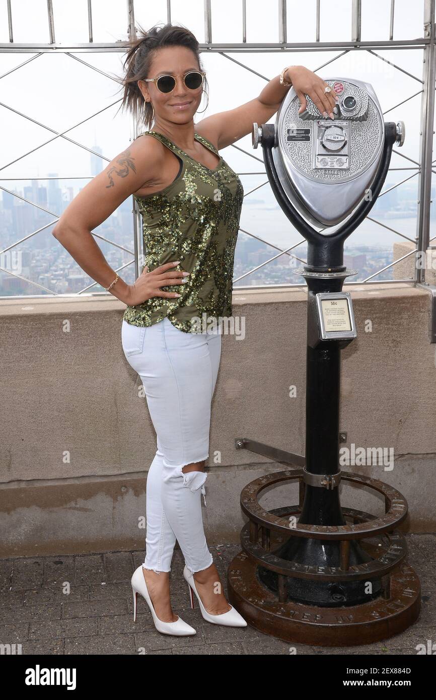 TV personality and former Spice Girl Melanie "Mel B" Brown celebrates ...