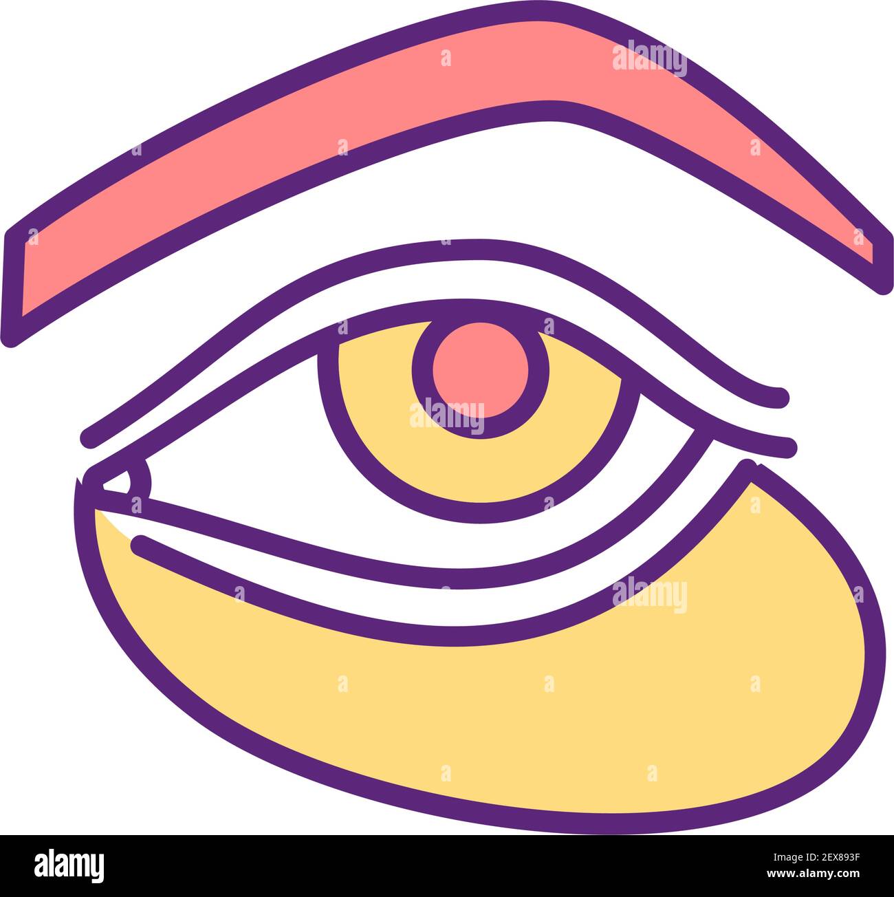 Bruise color line icon Stock Vector Images - Alamy