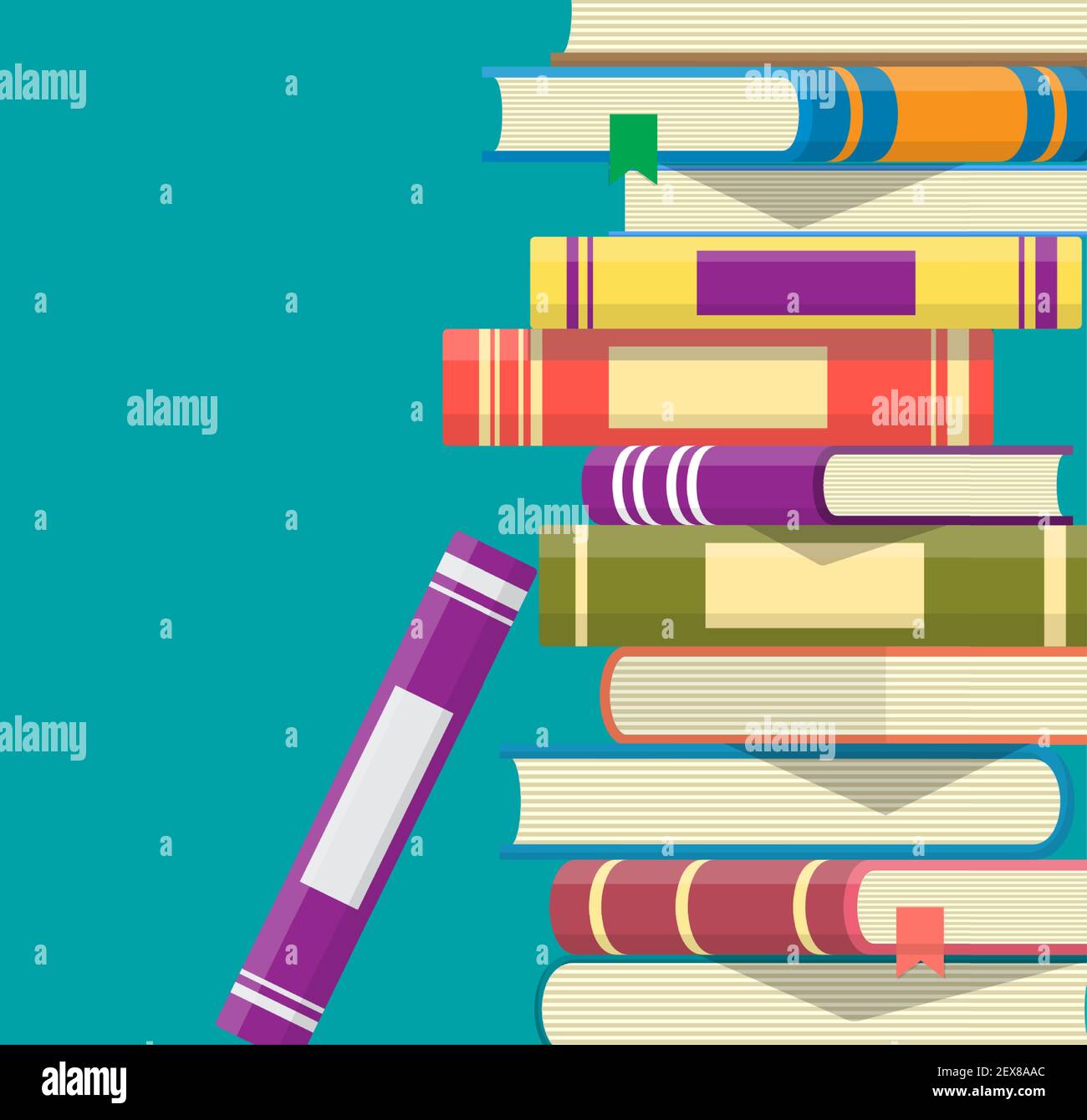 Pile of books. Reading education Stock Vector Image & Art - Alamy
