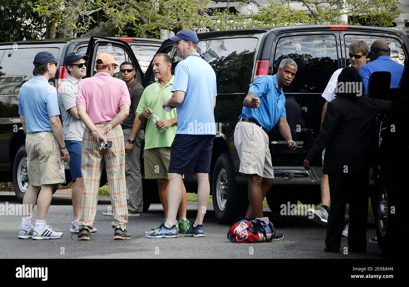 President Barack Obama 's golf partners including Bobby Titcomb,Marvin ...