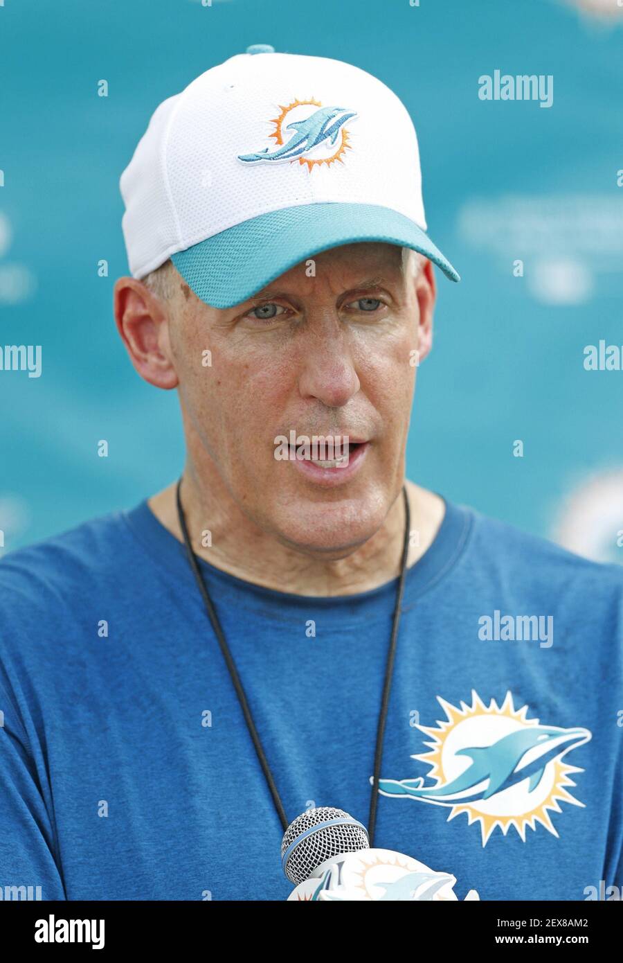 Miami Dolphins head coach Joe Philbin during training camp practice at ...