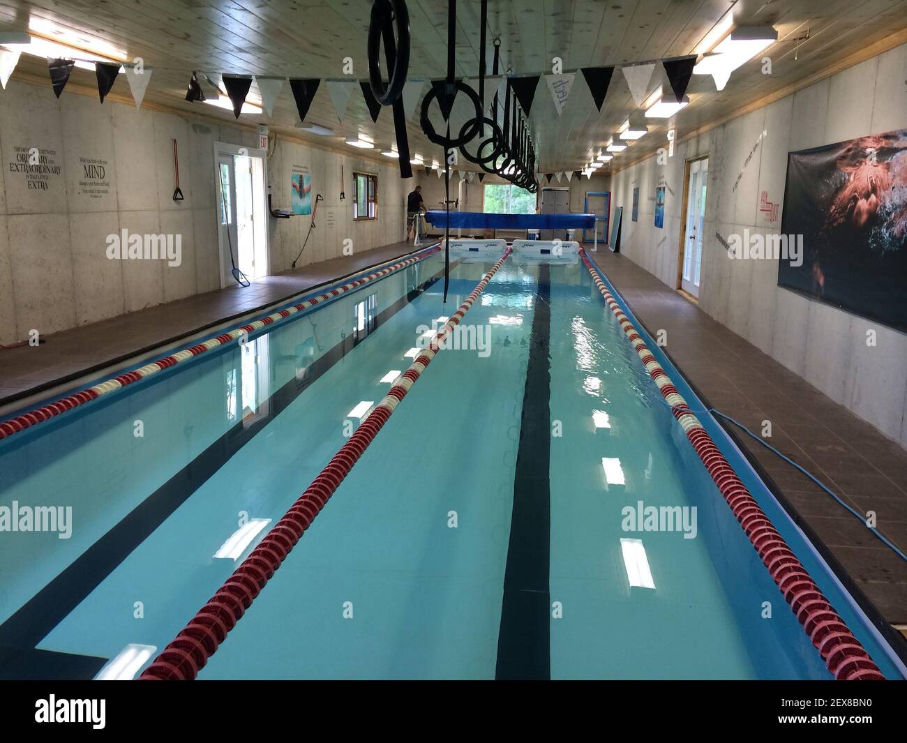 The two-lane indoor pool where Michael Andrew trains is in the backyard ...