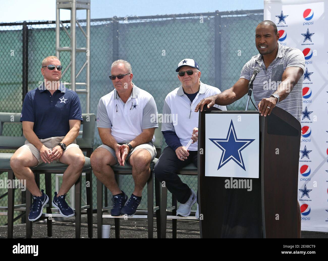 The Dallas Cowboys, including the Jones family, from left, Jerry Jones ...
