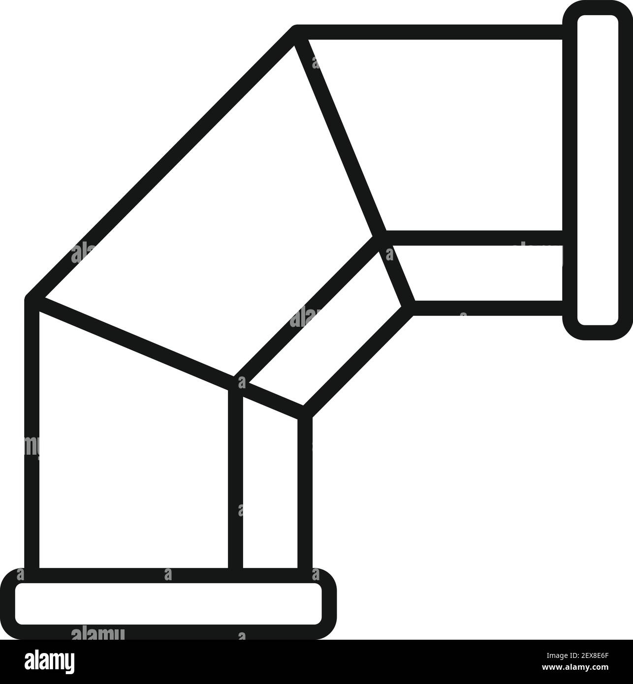 Ventilation metal pipe icon, outline style Stock Vector Image & Art - Alamy
