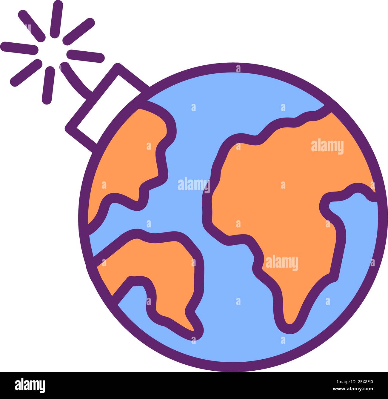 World crisis RGB color icon Stock Vector Image & Art - Alamy