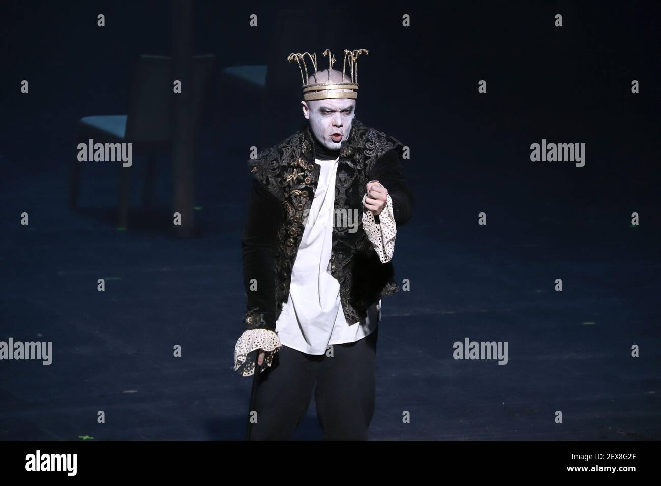 February 26, 2021. - Russia, Moscow. - The Vakhtangov Theatre. 'King ...