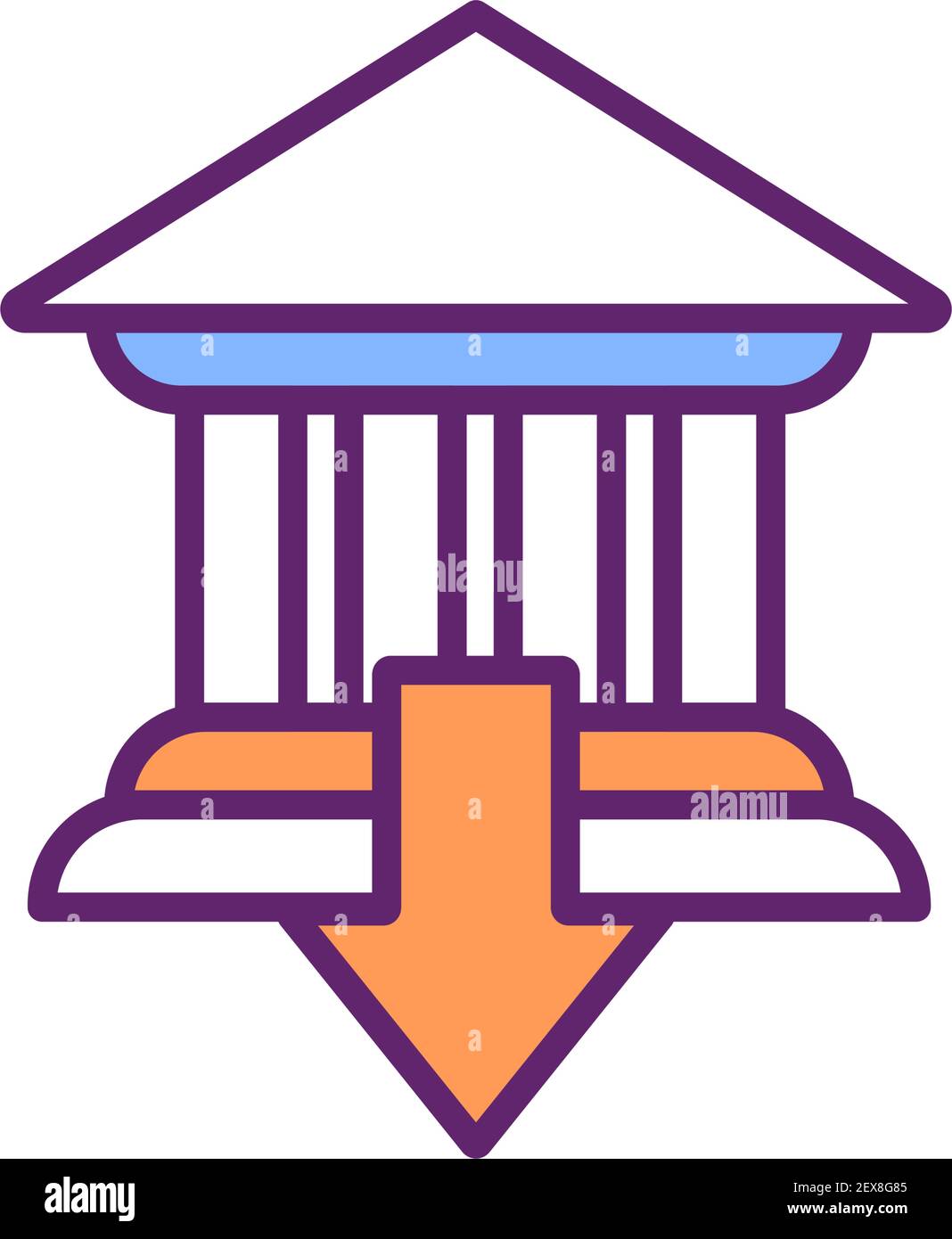 Bankrupt bank icon outline hi-res stock photography and images - Alamy