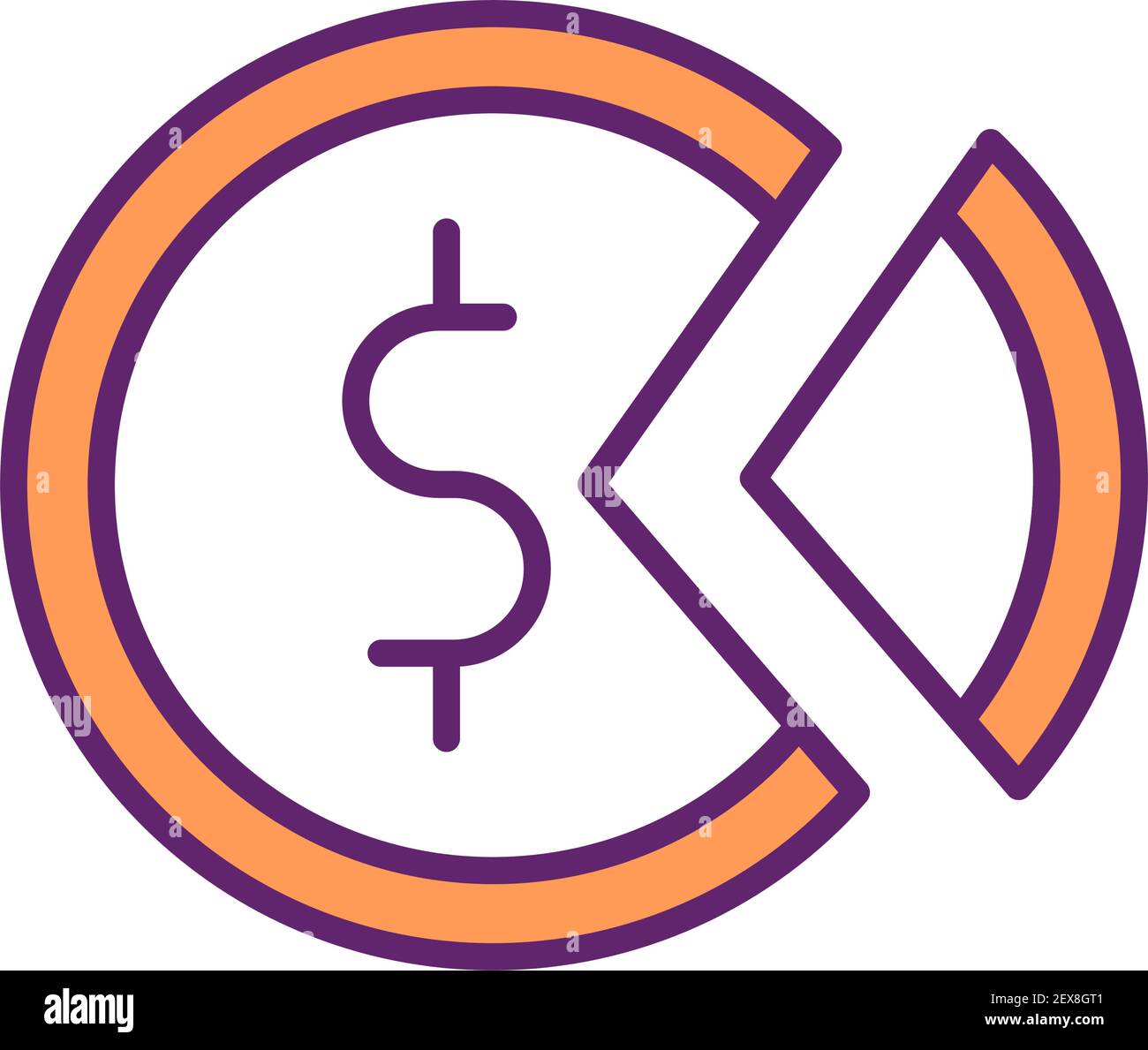 Wealth and income distribution RGB color icon Stock Vector Image & Art ...