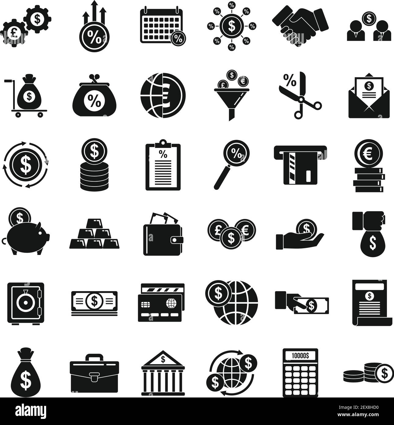 Credit icons set simple hi-res stock photography and images - Alamy