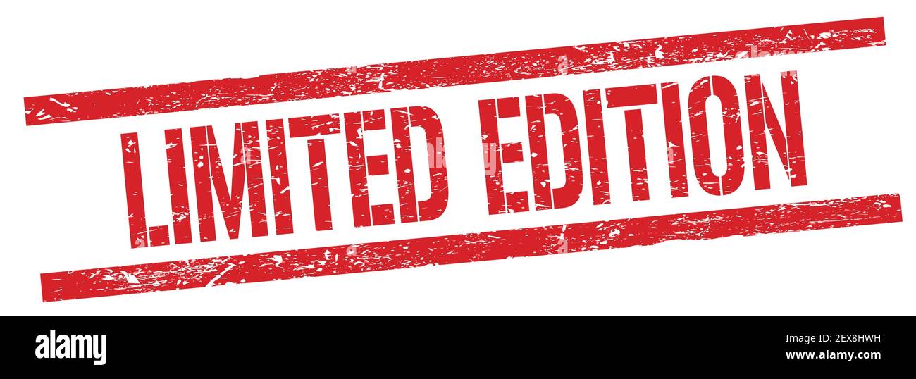 LIMITED EDITION text on red grungy rectangle stamp sign Stock Photo - Alamy