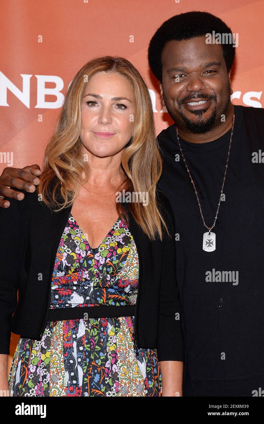 (L-R) Actors Peri Gilpin and Craig Robinson attend the NBCUniversal New ...