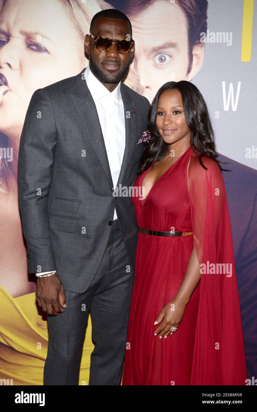 (L-R) LeBron James and Savannah Brinson attend the 'Trainwreck' New ...
