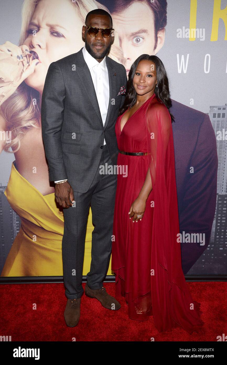 (L-R) LeBron James and Savannah Brinson attend the 'Trainwreck' New ...