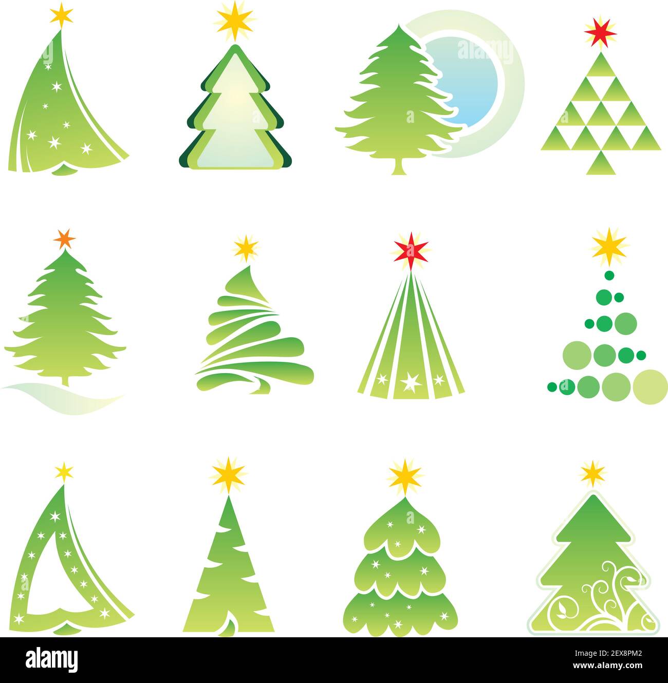 Christmas set background web Cut Out Stock Images & Pictures - Alamy